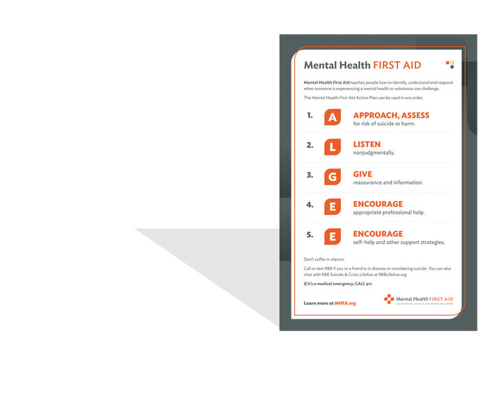 MHFA Action Plan Poster – Mental Health First Aid USA